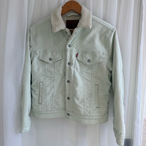 Levi's | Jackets & Coats | Rare Levis Meadow Mist Corduroy Sherpa ...